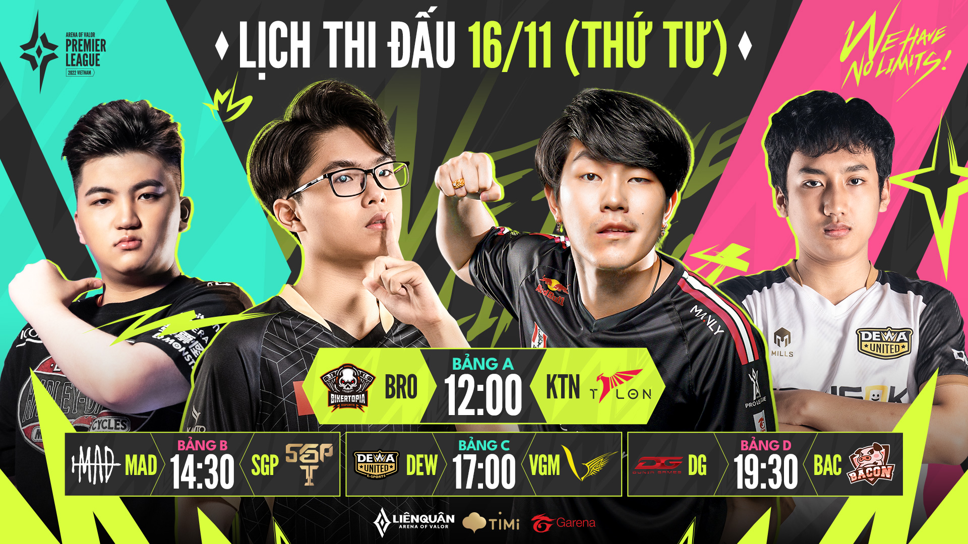 Arena of Valor Premier League 2022: Việt Nam công bố lịch thi đấu vòng bảng - Saigon Phantom ...